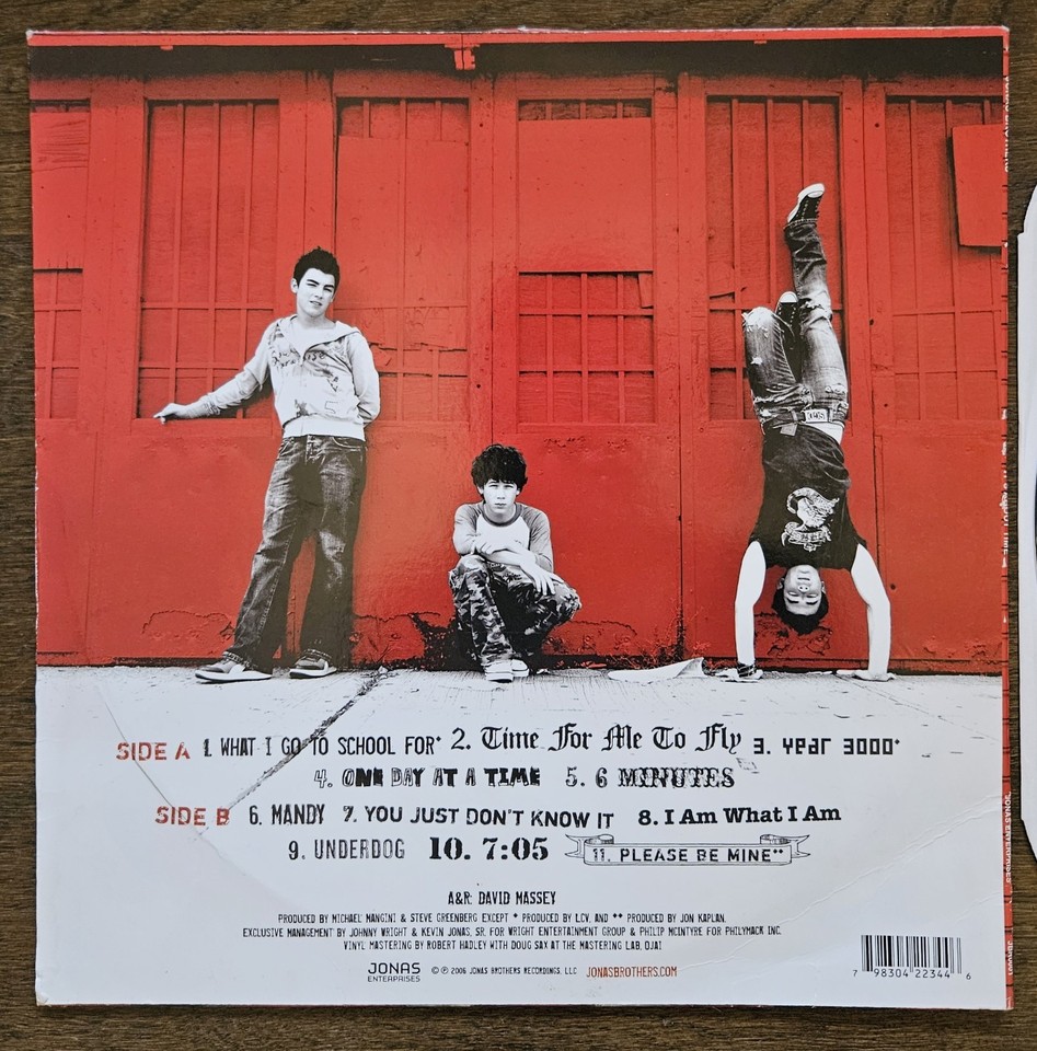 Jonas Brothers - It's About Time Vinyl LP Original Fan Club Exclusive ...