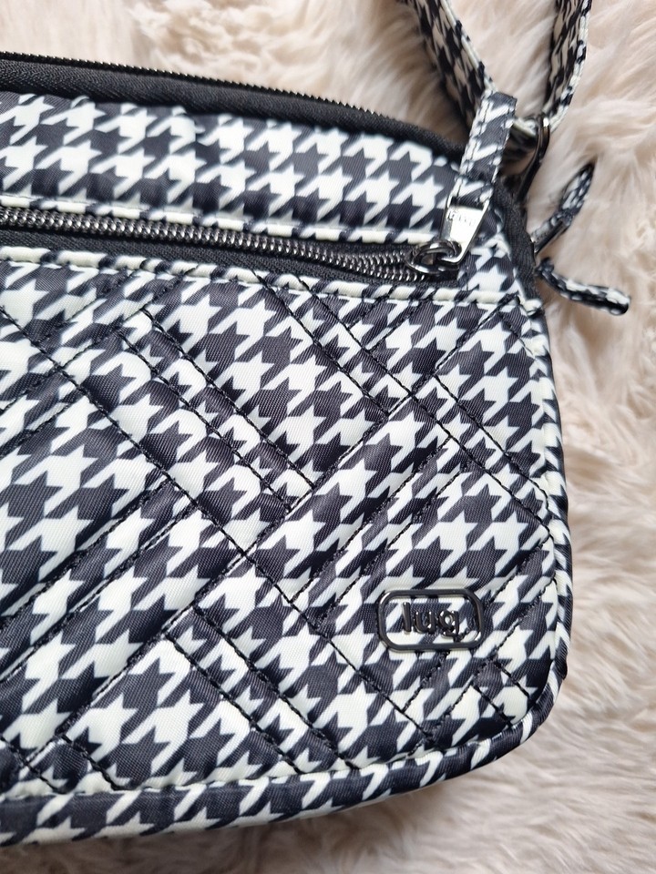 Lug Super Coupe Convertible Crossbody Bag ~ Black Houndstooth | eBay