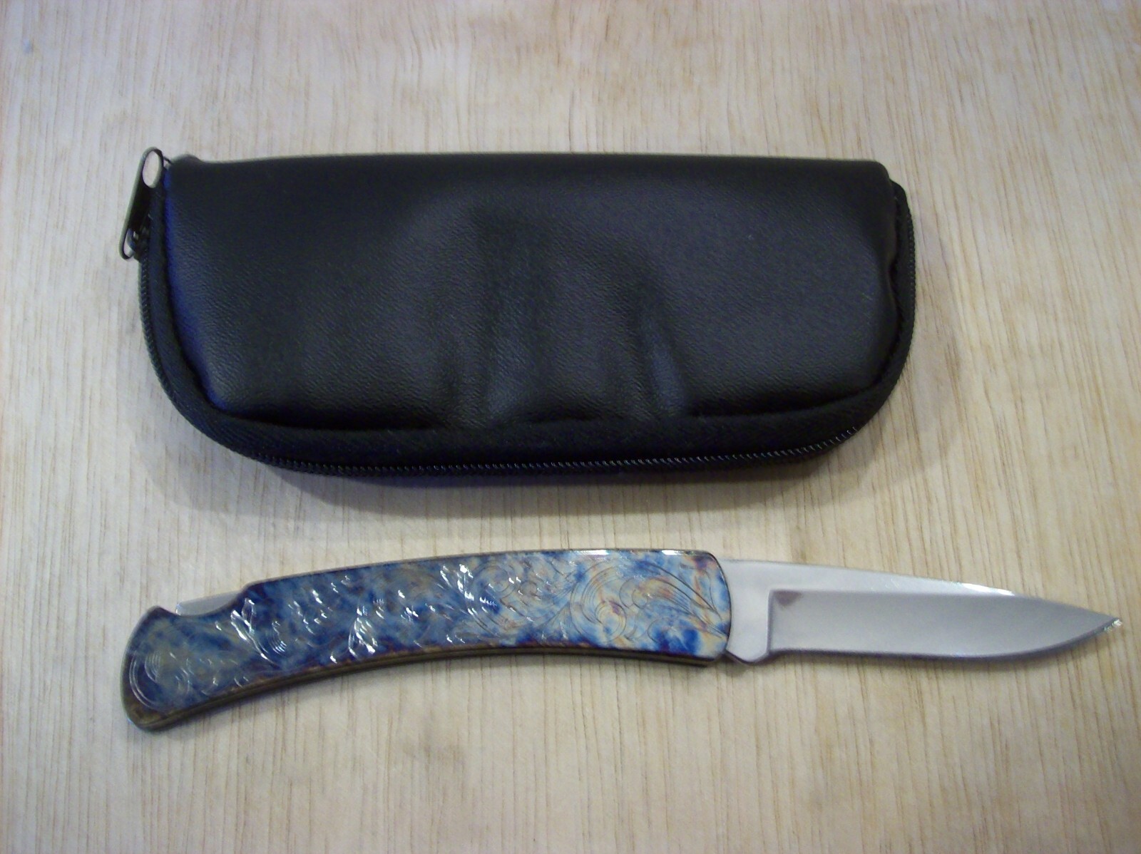 RARE LIMITED EDITION BUCK KNIFE 522 / ENGRAVED ARTWORK SCALES TONED ...