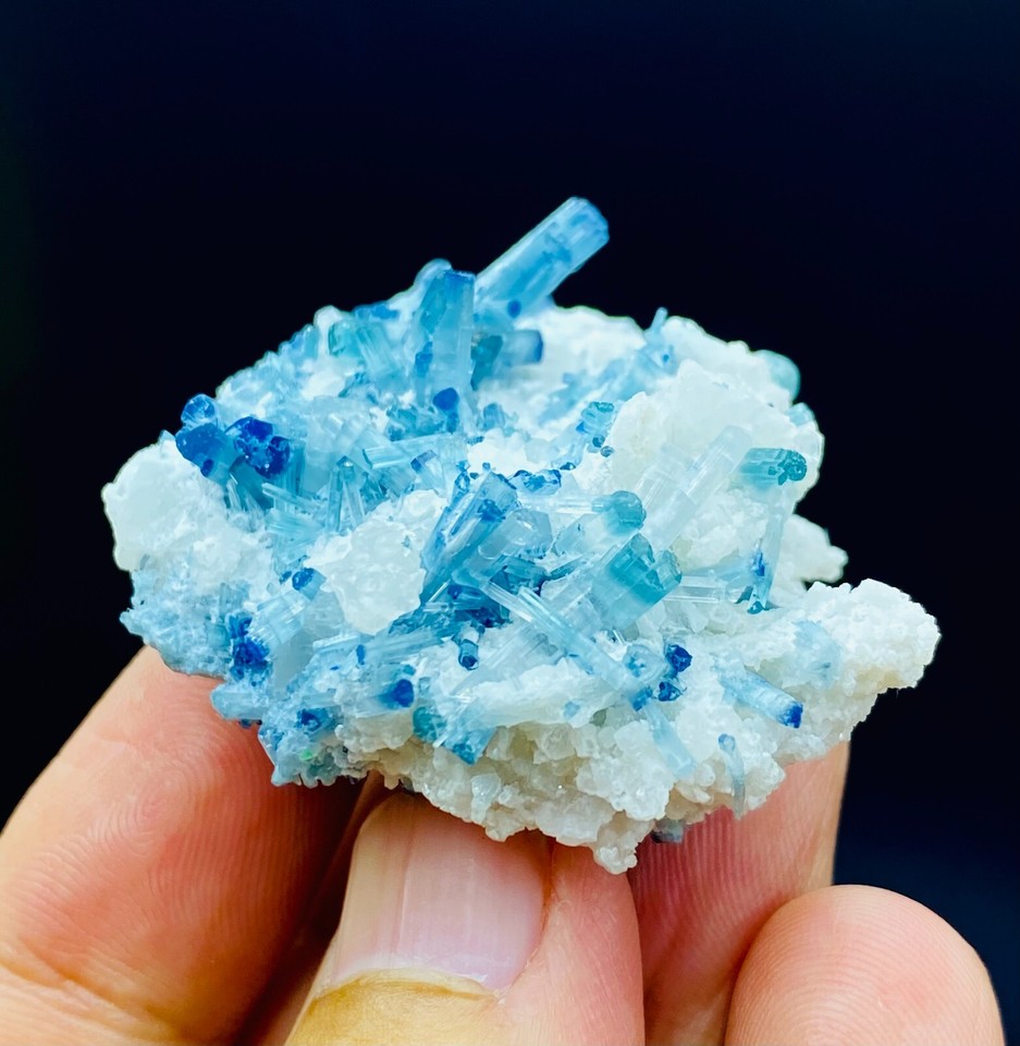Museum Grade Paraiba and Indicolite TOURMALINE Crystals Cluster on ...