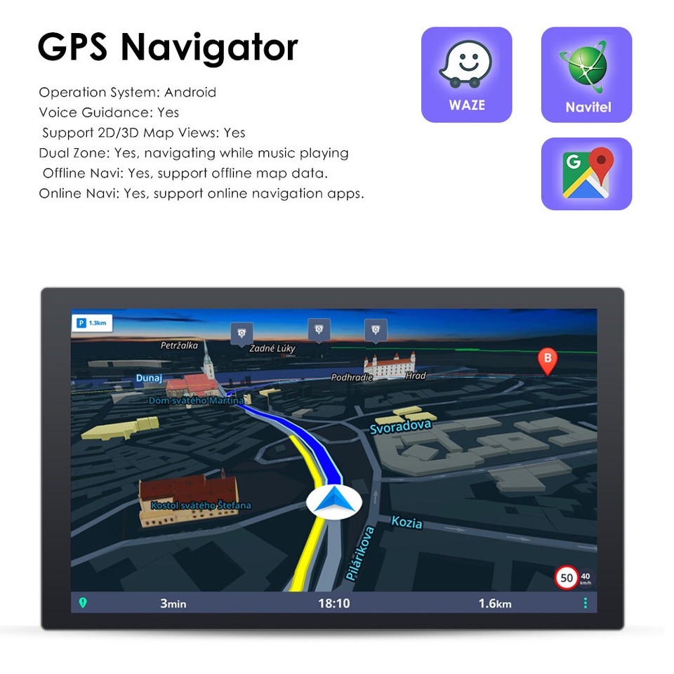 Android 12 Car GPS Navi FM Radio Stereo Player CarPlay For Honda Civic ...