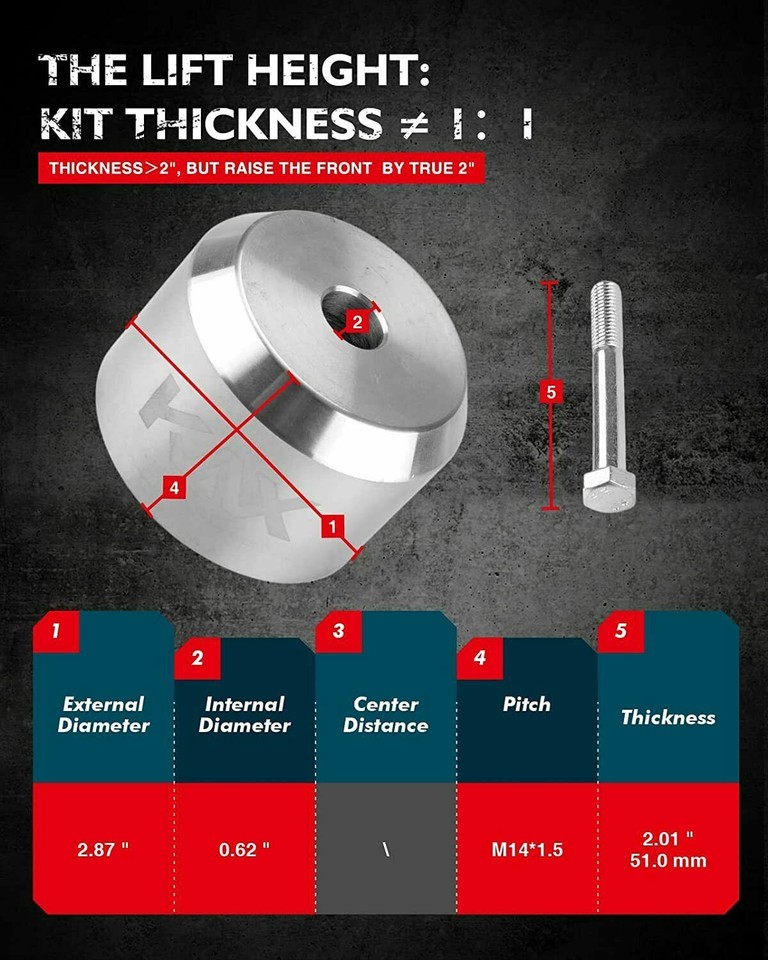 KAX 2" Front for 2005-2021 F250 F350 Super Duty 4WD Leveling Lift kit ...