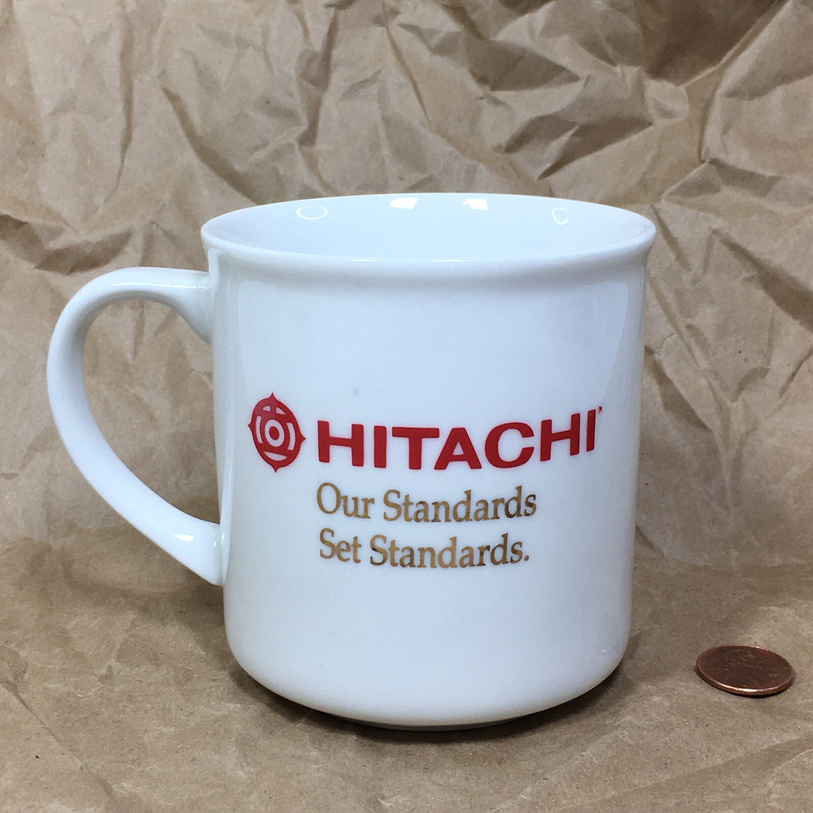 HITACHI Our Standards Set Standards MUG Cup Ceramic • Vintage ...