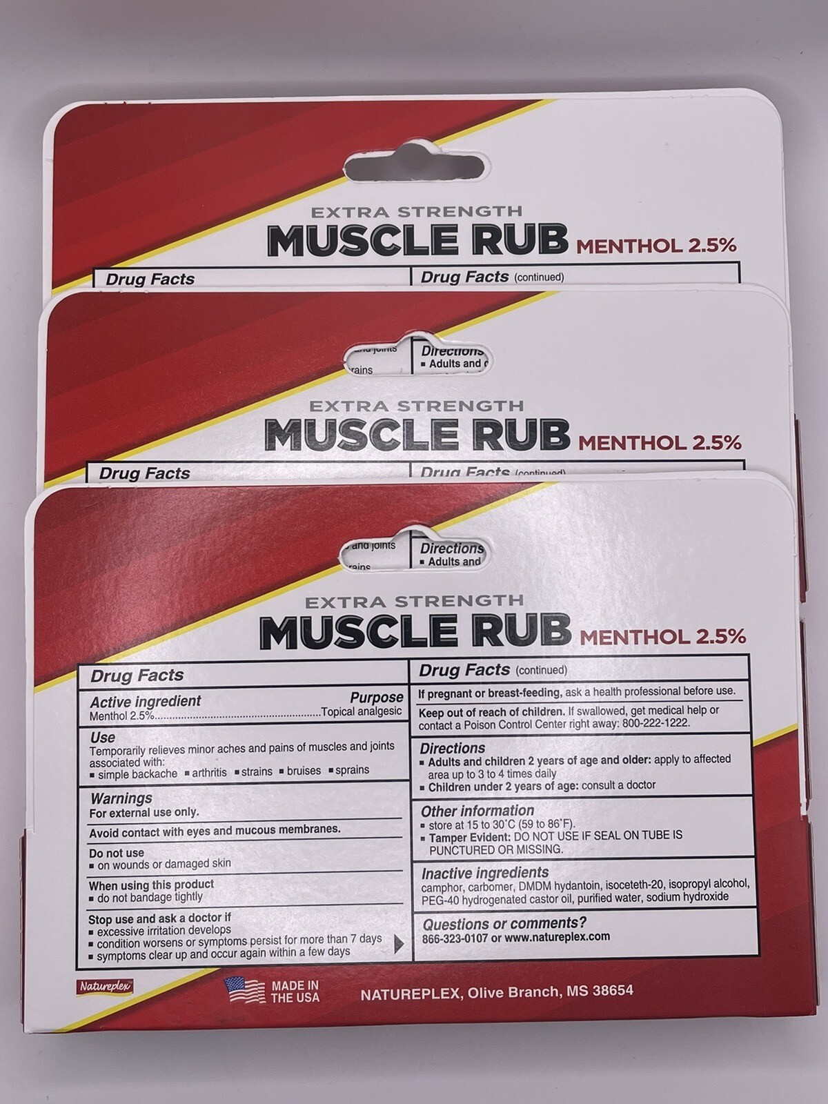 3X Natureplex Extra Strength Muscle Rub Arthritis Pain Relieving Gel 2. ...