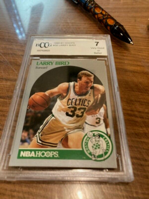 Beckett 1990-91 NBA Hoops - #39 Larry Bird BCCG 7 Very Good/Better and ...