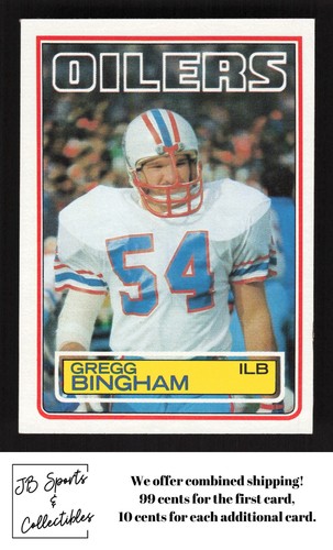 1983 Topps Gregg Bingham #274 Houston Oilers | eBay