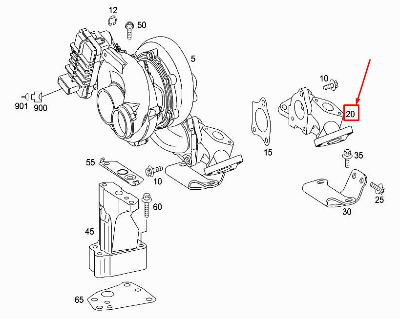 Mercedes-Benz S W221 Exhaust Manifold A6421420309 2007 11498338 for ...