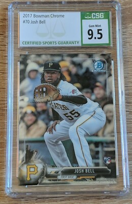 2017 Bowman Chrome Josh Bell Rookie Card RC # 70 CSG 9.5 | eBay