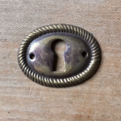 X1 Escutcheon Keyhole Antique Brass Victorian Lock Cabinet Cupboard -4 ...