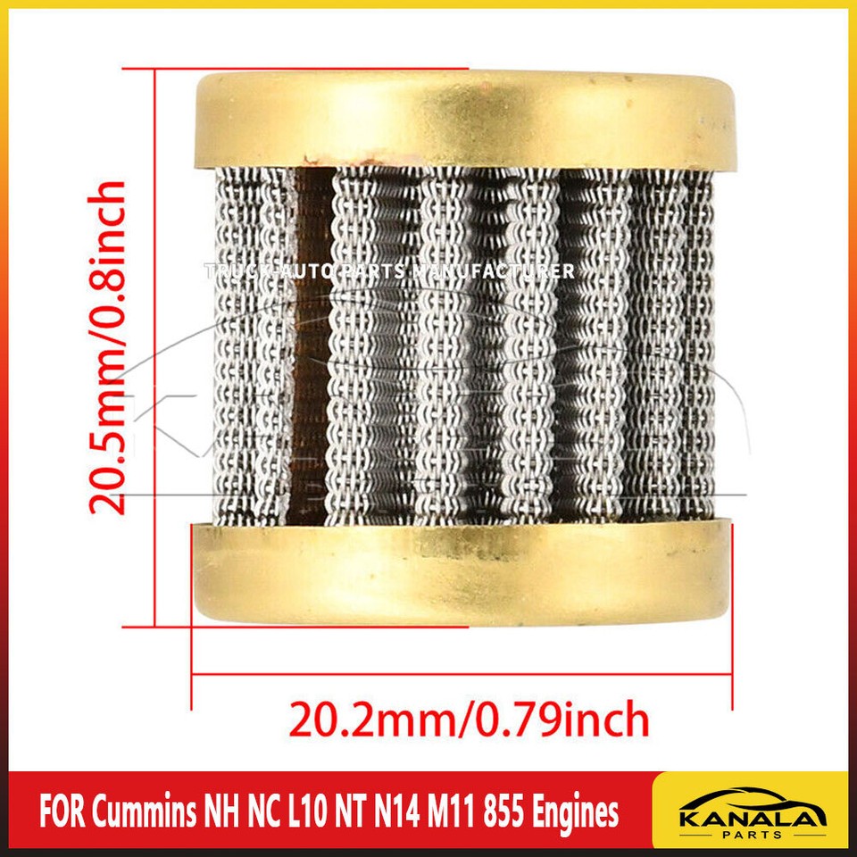 2 PCS 146483 injection Pump Filter FOR Cummins NH NC L10 NT N14 M11 855 ...