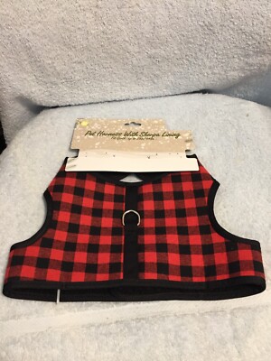 Dog Harness W/Sherpa Lining XMAS Buffalo Plaid Extra Large Girth Up To ...