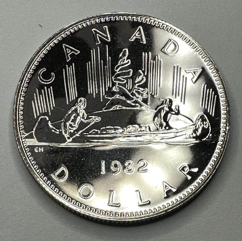1982 Canadian Dollar Proof Like Coin from Mint Set. Uncirculated ...