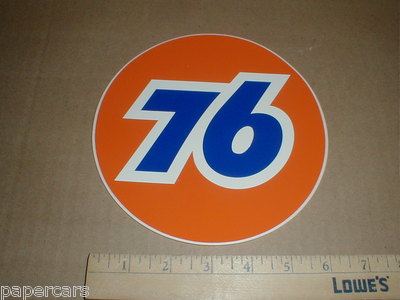 Union 76 gas station Gasoline pump vtg decal sticker 6.5" original ...