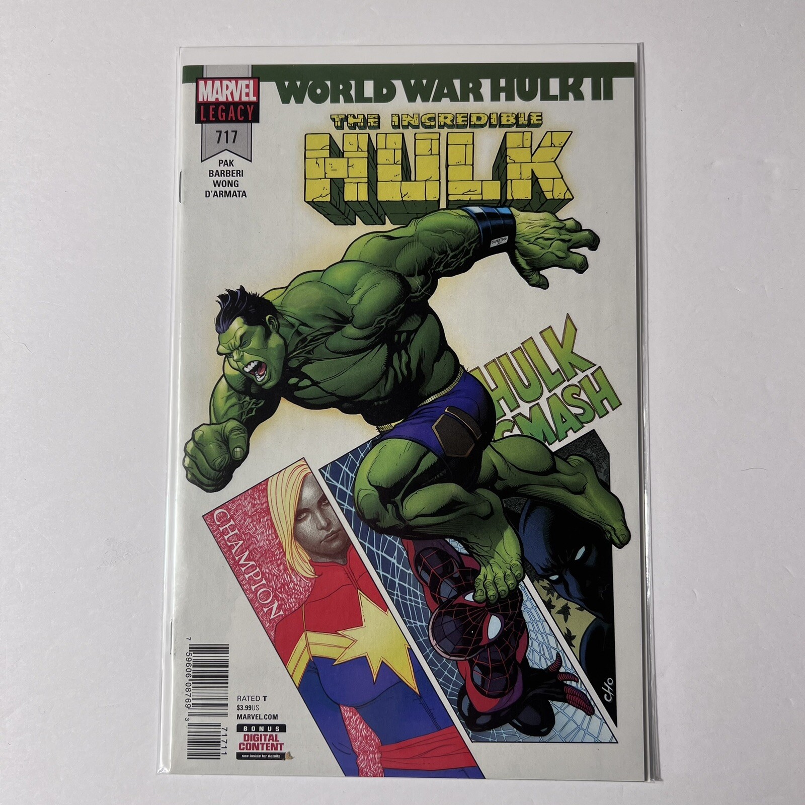 The Incredible Hulk #717 Marvel Comics 2018 Amadeus Cho Brawn World War ...