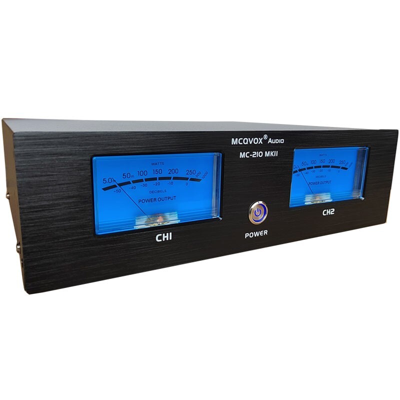 Black MC-210MKII HiFi Power Amplifier with Dual VU Meters High End ...