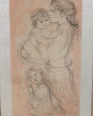 Edna Hibel Original Lithograph Signed & Numbered (Mother with Tanya ...