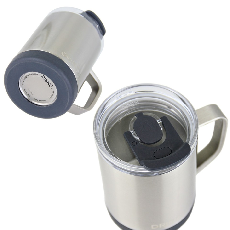 Drinco 16oz Stainless Steel Sip Mug Vacuum Double Wall Insulated Coffee ...