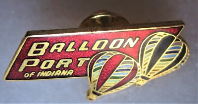 HOT AIR BALLOON LAPEL PIN BADGE BALLOON PORT OF INDIANA | eBay