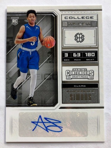 2018 Anfernee Simons Panini Contenders Auto Autograph RC Rookie | eBay