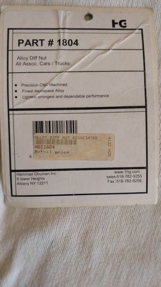 Team Associated RC10 B2, B3, T3. Hammad Ghuman Diff Nut Aluminum #1804 ...