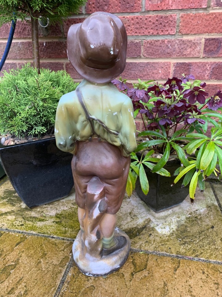 whistling boy chalk statue OP356 | eBay UK