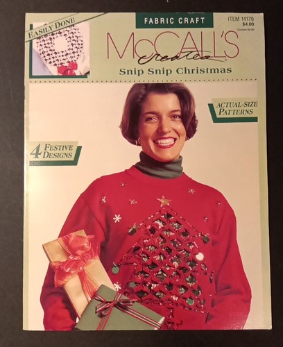 McCall’s Creates Snip Snip Christmas Pattern Book #14179 Pattern Uncut ...