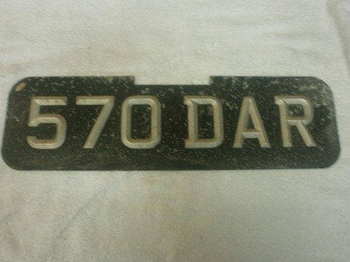 GREAT BRITAIN ENGLAND CHELMSFORD VINTAGE 1950s # 570 DAR RARE LICENSE ...