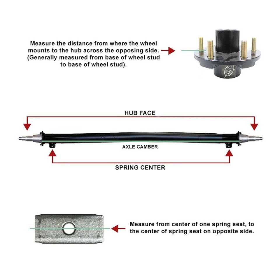 Dexter® 5,200 lb. Trailer Axle Beam – Underslung, Spring Seats Welded ...