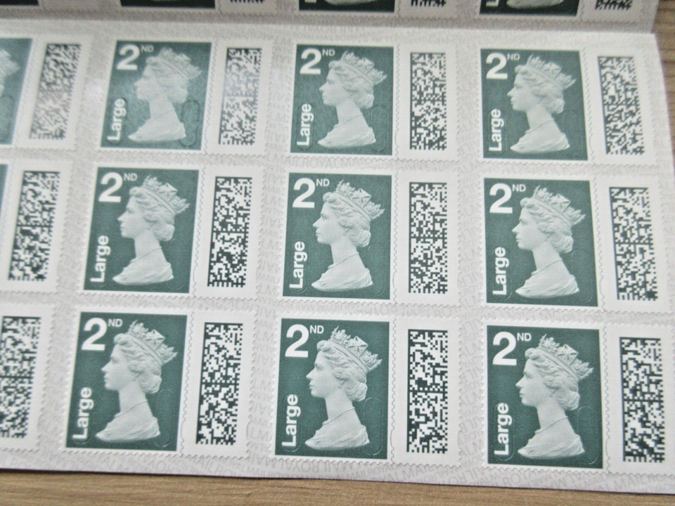 2nd Class Large Letter Postage Stamps 100% Genuine Royal Mail FREE ...