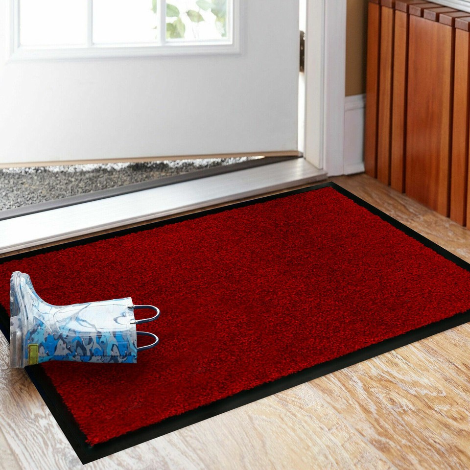 Large Heavy Duty Rubber Back Barrier Non Slip Door Mat Runner Hall ...