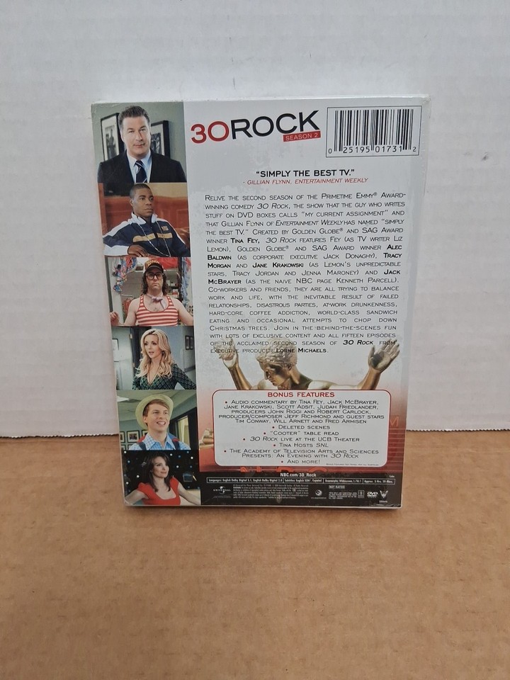 30 Rock Season 2 DVD Widescreen Box Set Extras Sealed Brand New ...