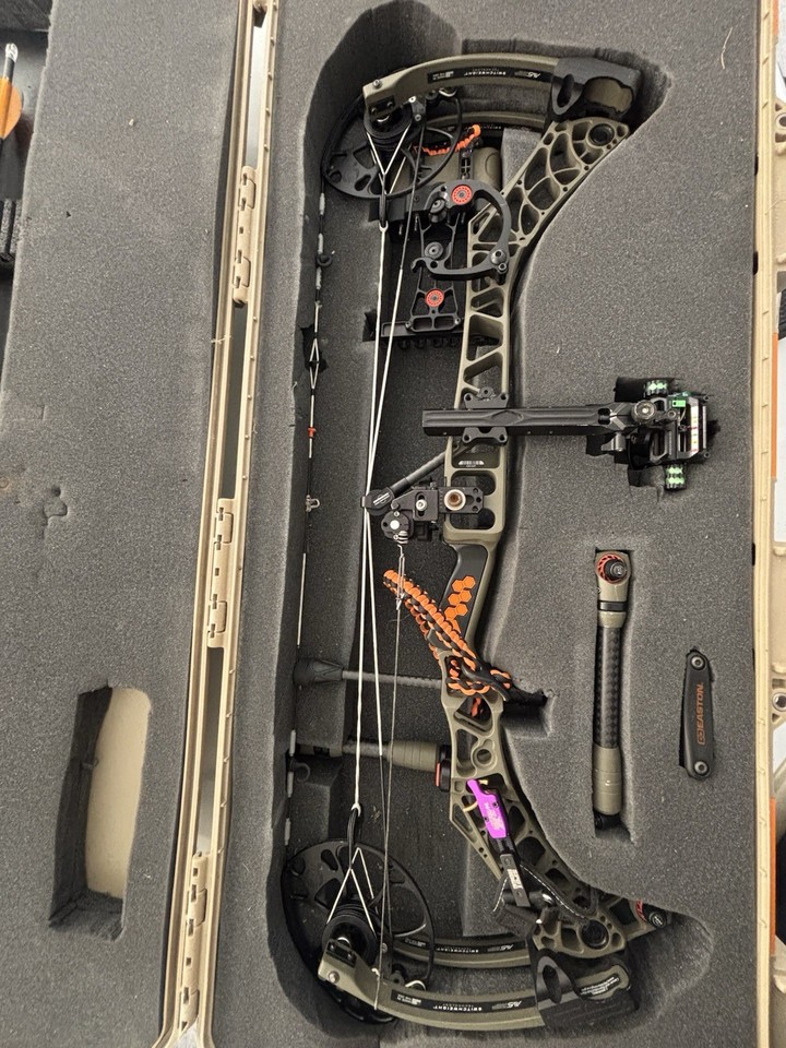 Mathews V3 31" compound bow Ambush Green. 70 Lb “E”mod | eBay