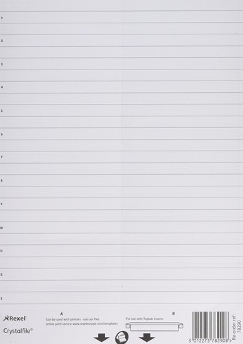 Twinlock Crystalfile 78290 Linked Suspension File White Card Inserts ...