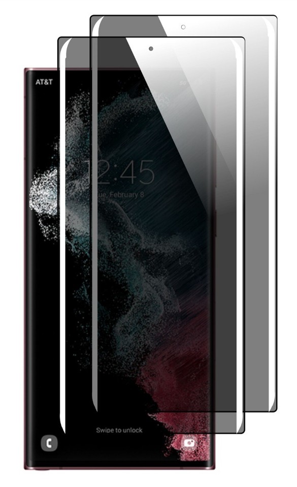 2P Samsung Galaxy S22/22+ Ultra Privacy Tempered Glass Screen/Camera ...