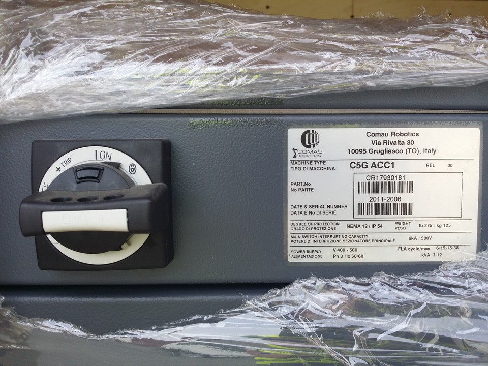 Comau SMART5 SiX Arm Robot Up To 6 Kg w/ C5G, Robot Control Unit. no ...