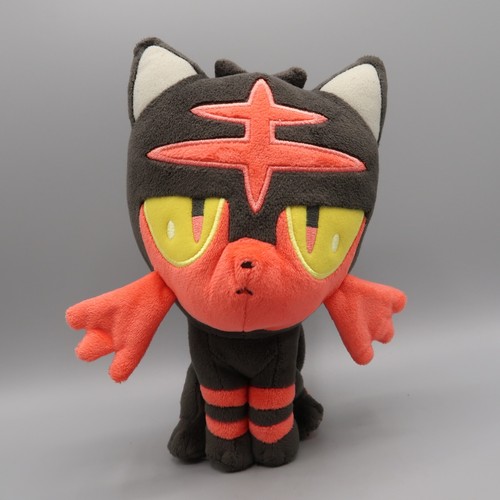 Pokemon Center Litten Kitten Plush Stuffed Animal Sitting 8 in tall ...