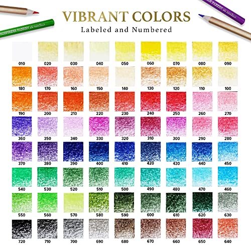 Professional Premium numbered 72 Colored Pencils Set Schpirerr Farben ...