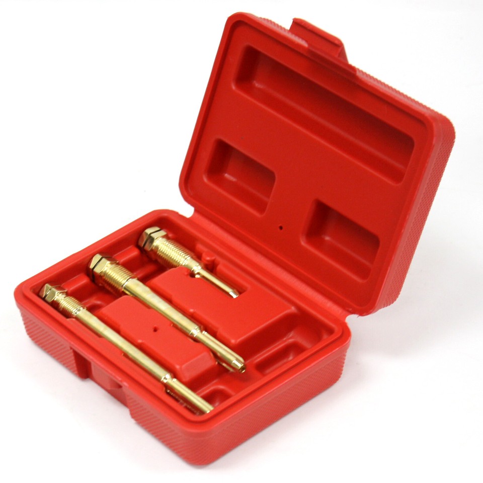 3 pc Glow Plug Puller Remover Removal Extractor & Reamer Set M10 & M12 ...