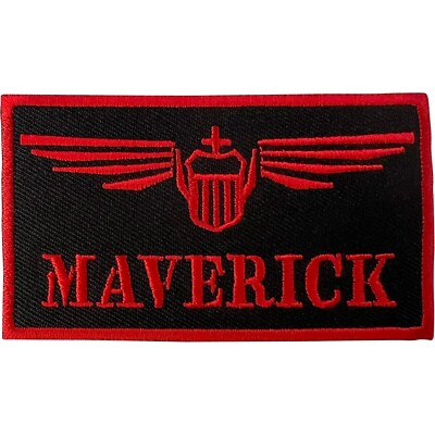 Top Gun Maverick Iron Sew On Patch Pilot Fancy Dress Costume ...