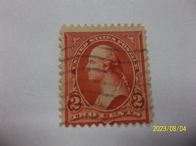 US Postage Stamp George Washington Two Cent 2¢ Red Stamp 1894 Shield ...