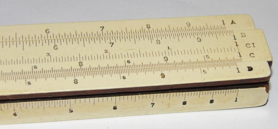 VINTAGE K&E 4053-5 20" WOODEN SLIDE RULE! LEATHER CASE! KEUFFEL & ESSER ...