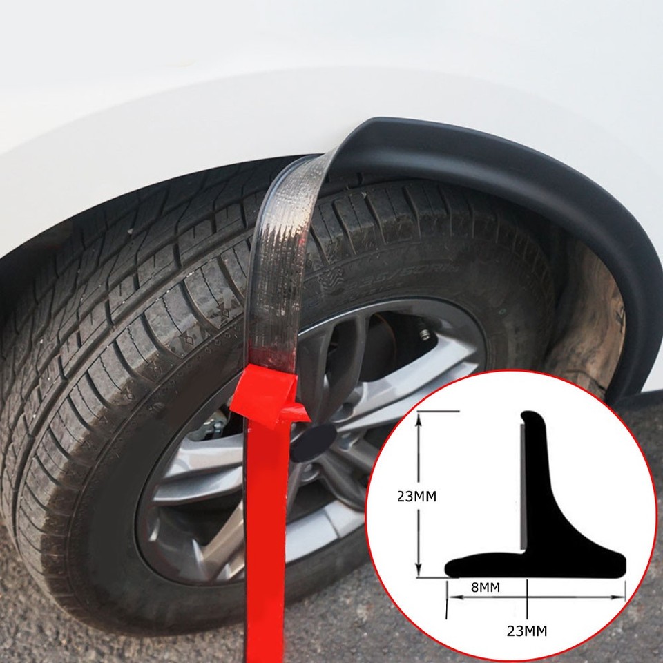 2Pcs Car Splash Guard Fender Flares Extension Wheel Eyebrow Moulding ...