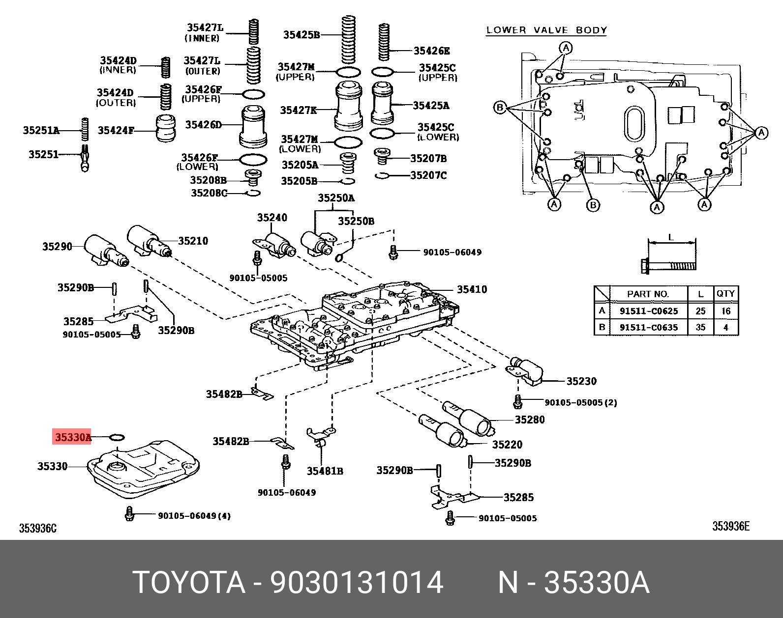 Genuine OE automatic gearbox filter gasket, 9030131014 for TOYOTA 90301 ...