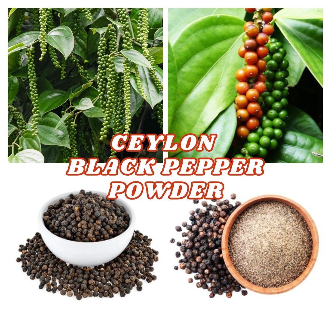 Ceylon Black Pepper Powder King Spices Peppercorns 100% Natural Organic ...