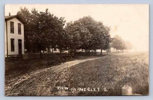J87/ Negley Ohio RPPC Postcard c1910 Lisbon Street Scene Homes 1390 | eBay