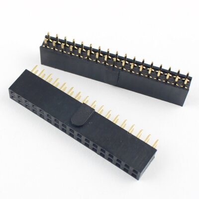 2Pcs 2.54mm Pitch Female Pin Header Strip 2x17 34 Pin Polarizing Key ...