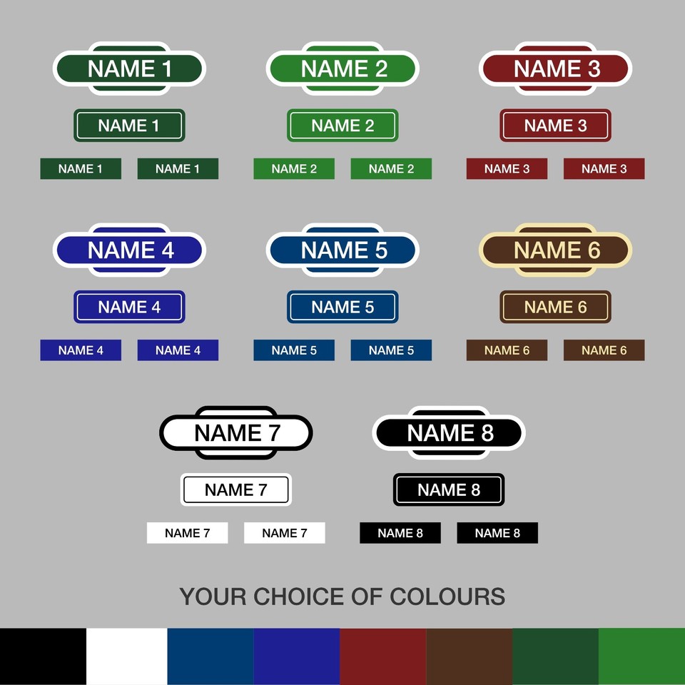 Model Railway Stickers (Personalised) OO Gauge Station Name - 1:76 ...