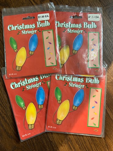 Vintage Christmas Bulb Cutout Paper Stringer Garland Set Of 4 Unopened ...