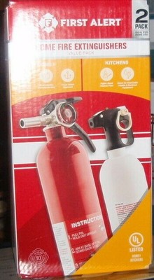 (2 PACK) First Alert Home Fire Extinguishers Value Pack - HOME1 ...