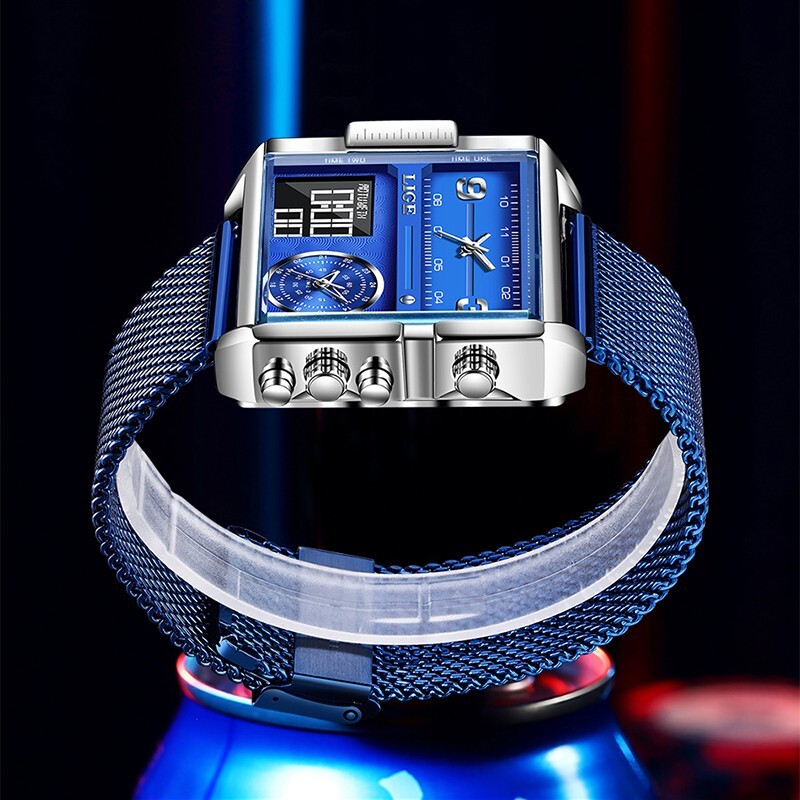 Men's Watch Quartz Digital LED Luminous 3ATM Waterproof Sport Wrist ...